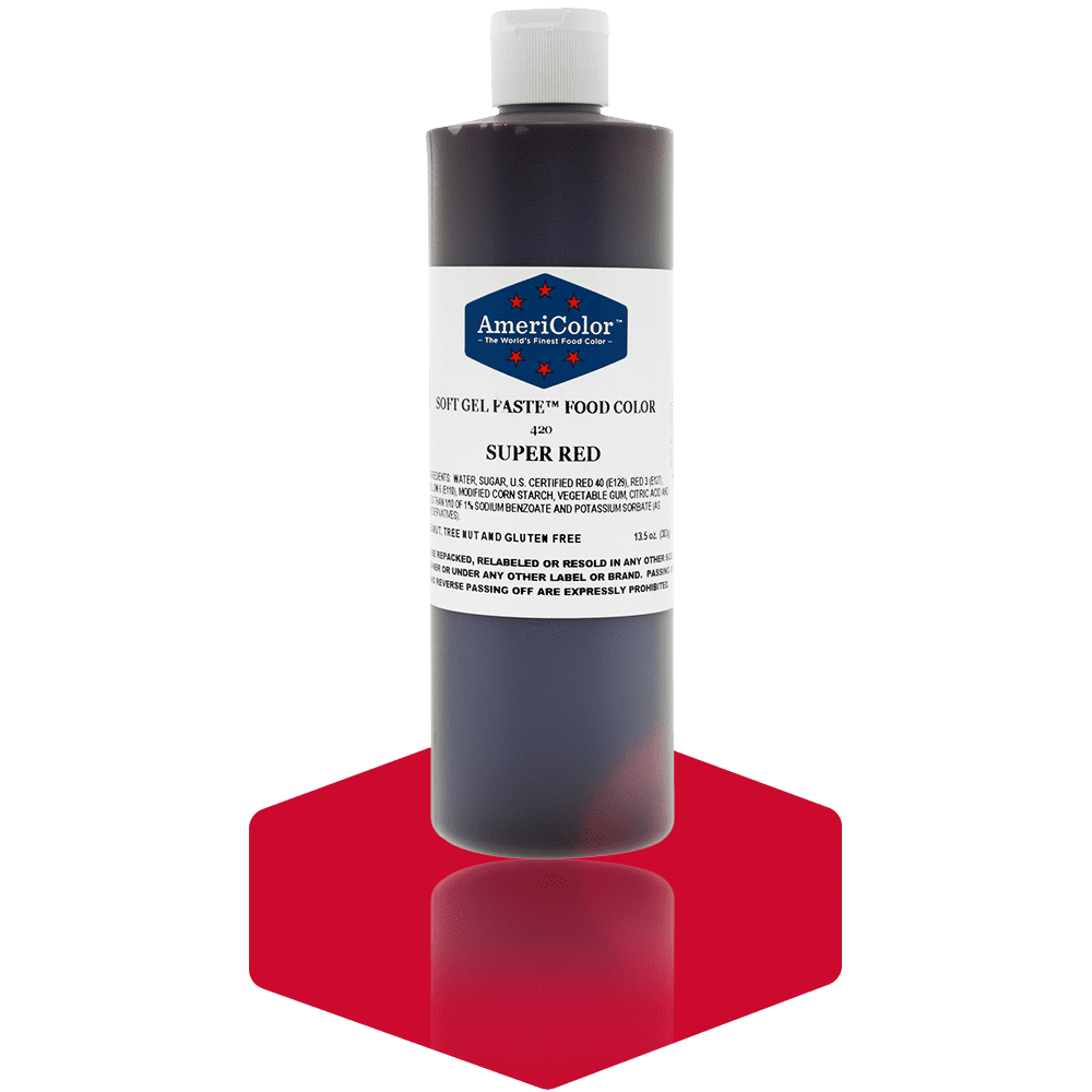 AmeriColor Soft Gel Paste Food Coloring, Super Red 13.5 oz - Walmart.com