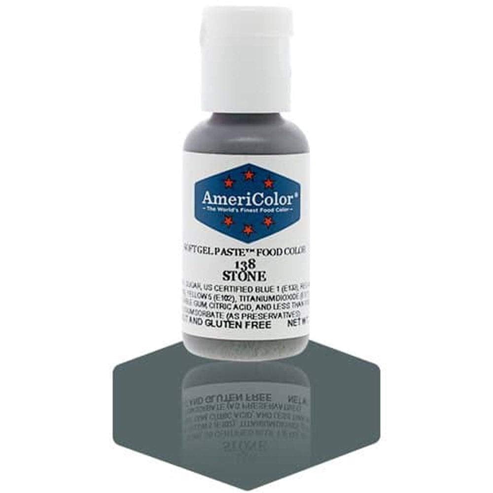 AmeriColor, Stone, 0.75 Ounce BDF32 Bottle, Soft Gel Paste Food Color ...