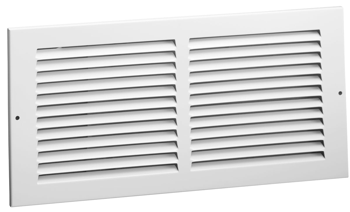 AmeriFlow 372W14X6 Steel Return Air Grille, 1/2" Fin Spacing, White, 14 ...