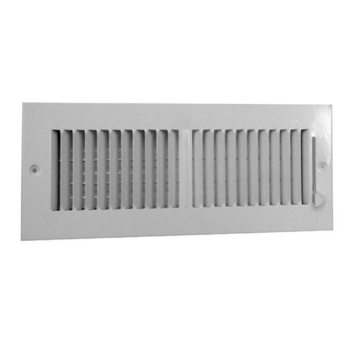 AmeriFlow 382W8X6 2-Way Sidewall Register, 1/2" Fin Spacing, White, 8 ...