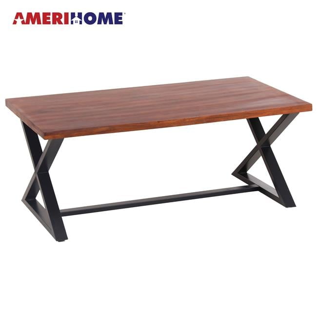 AmeriHome Acacia Cross Leg Coffee Table - Walmart.com