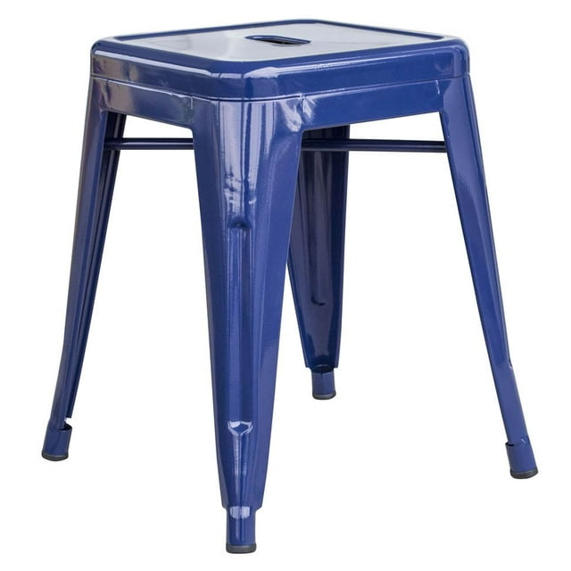 AmeriHome Loft 18" Metal Bar Stool, Blue - Walmart.com