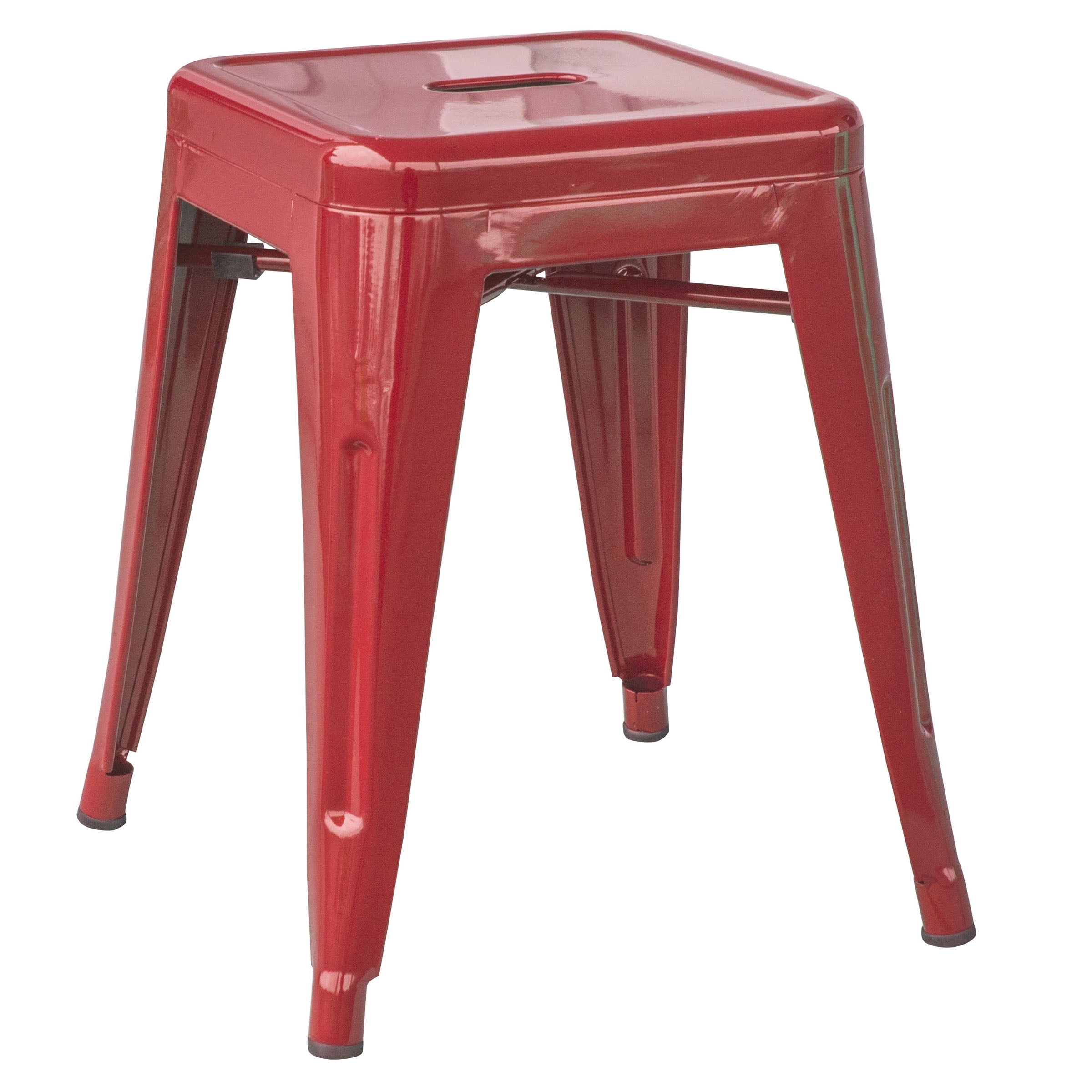 AmeriHome Loft 18" Metal Bar Stool, Red - Walmart.com