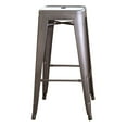 AmeriHome Loft Gun Metal Silver Metal Bar Stool - Walmart.com