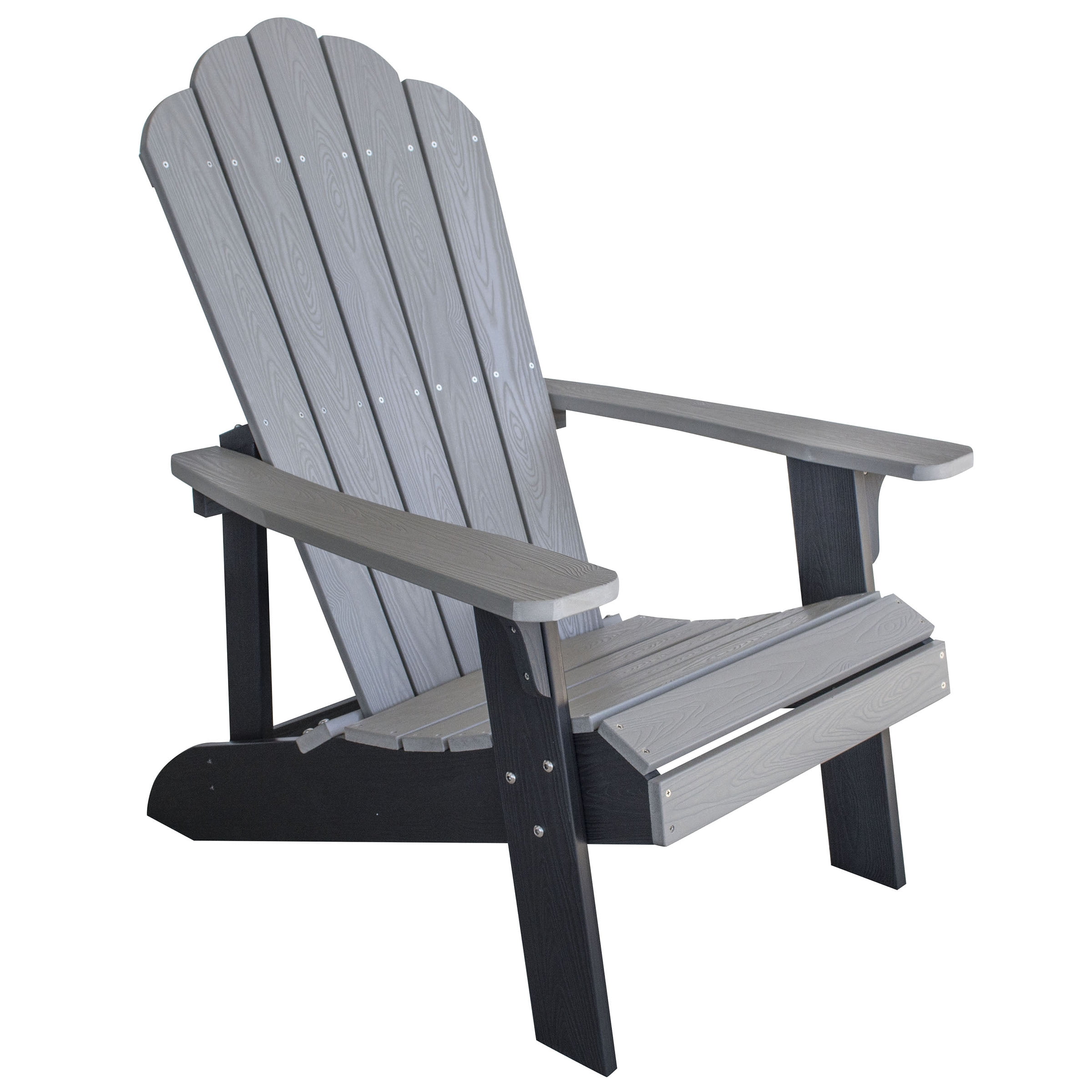 AmeriHome Outdoor Two Tone Adirondack Chair with Durable Simulated Wood ...