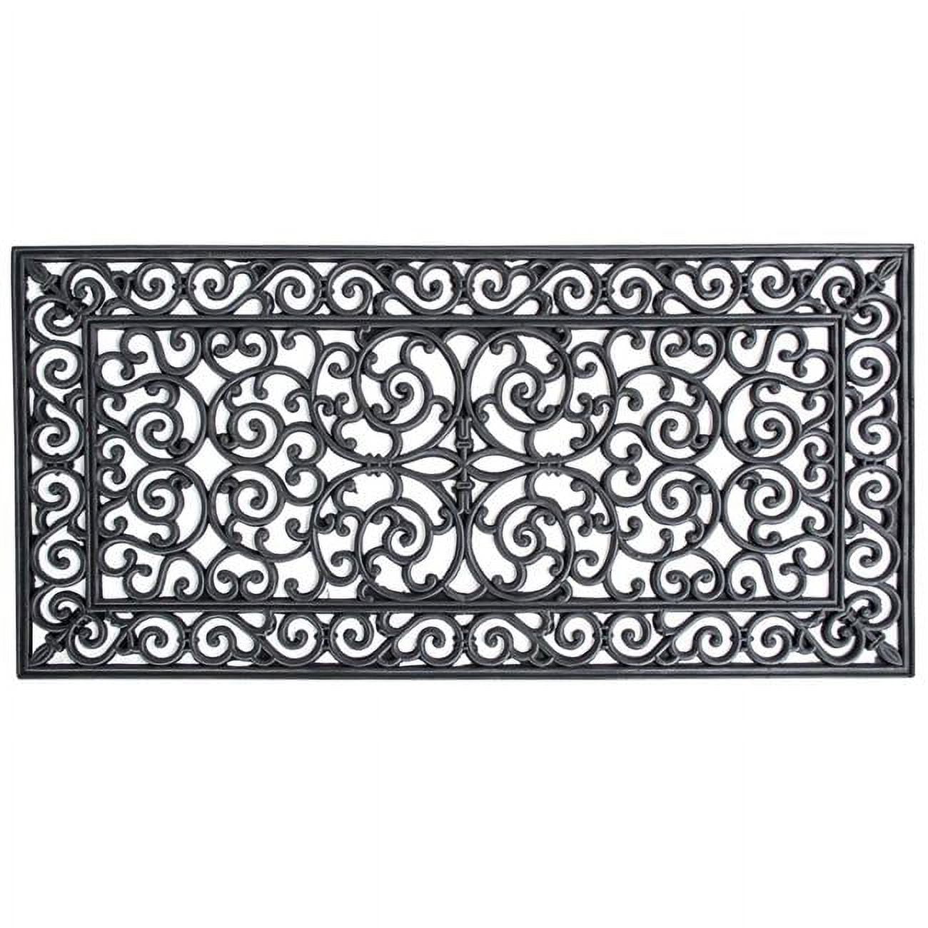 AmeriHome RMATDE42 4 x 2 ft. Decorative Scrollwork Entryway Rubber Door ...