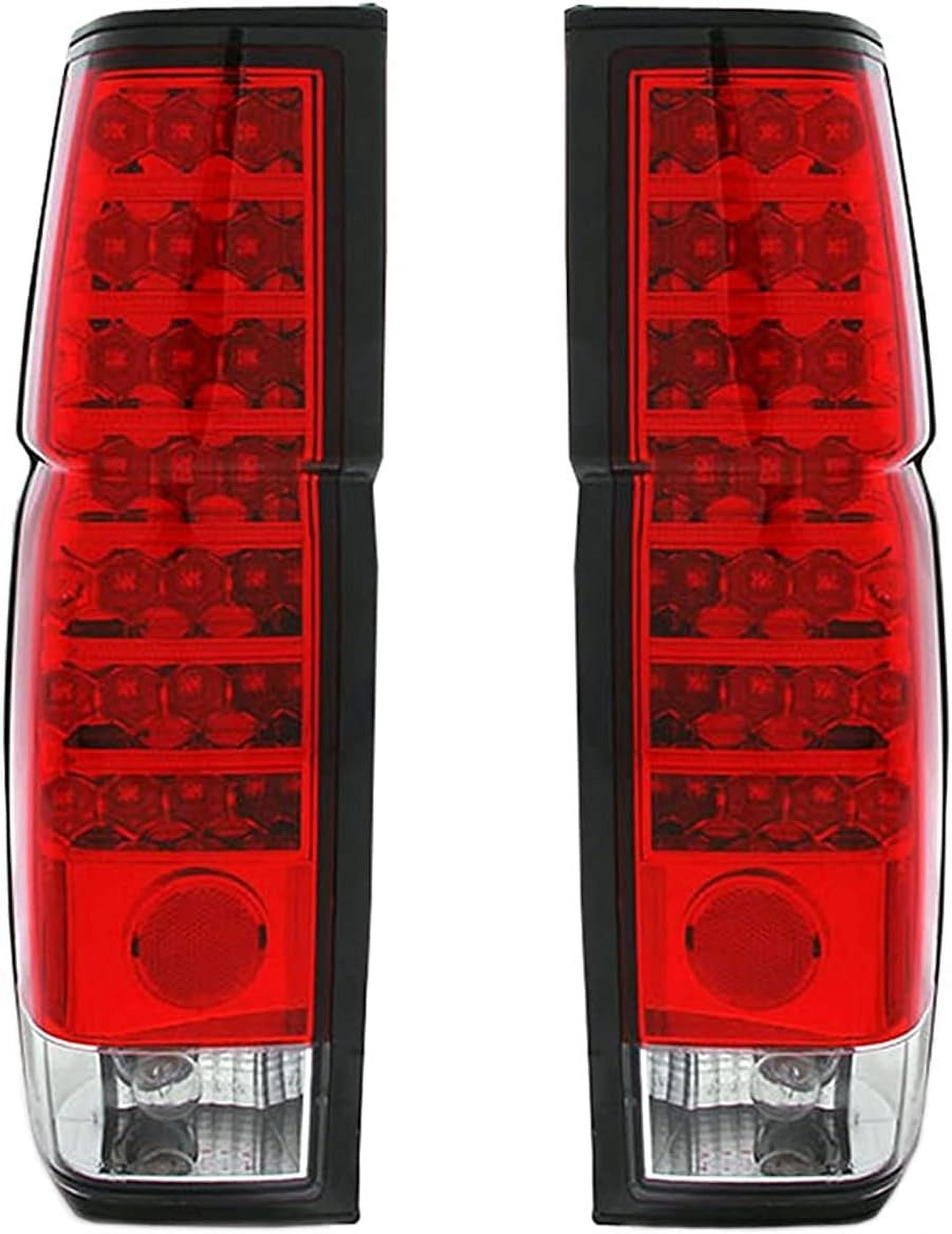 AmeriLite Red/Clear LED Tail Lights For Hardbody - Passenger and Driver ...