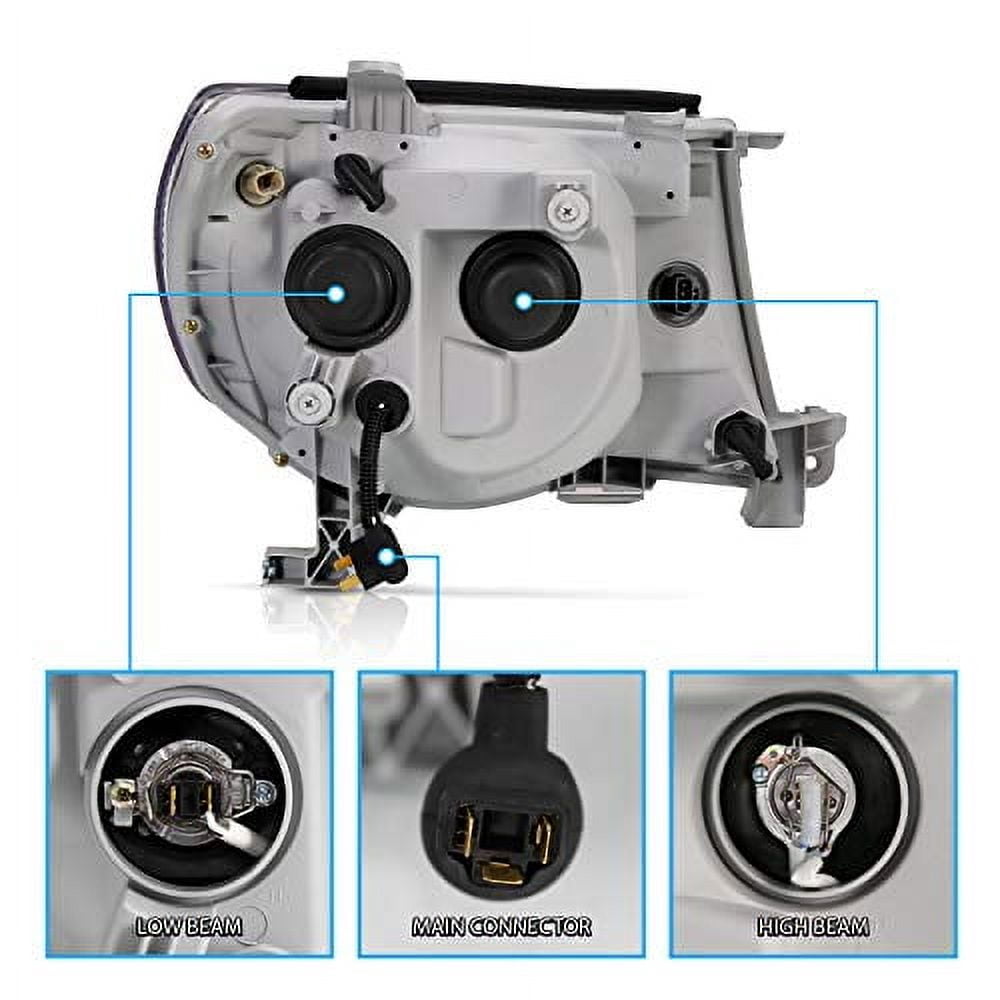 AmeriLite for 2005-2011 Toyota Tacoma Dual Xtreme LED Halo Ring Crystal ...