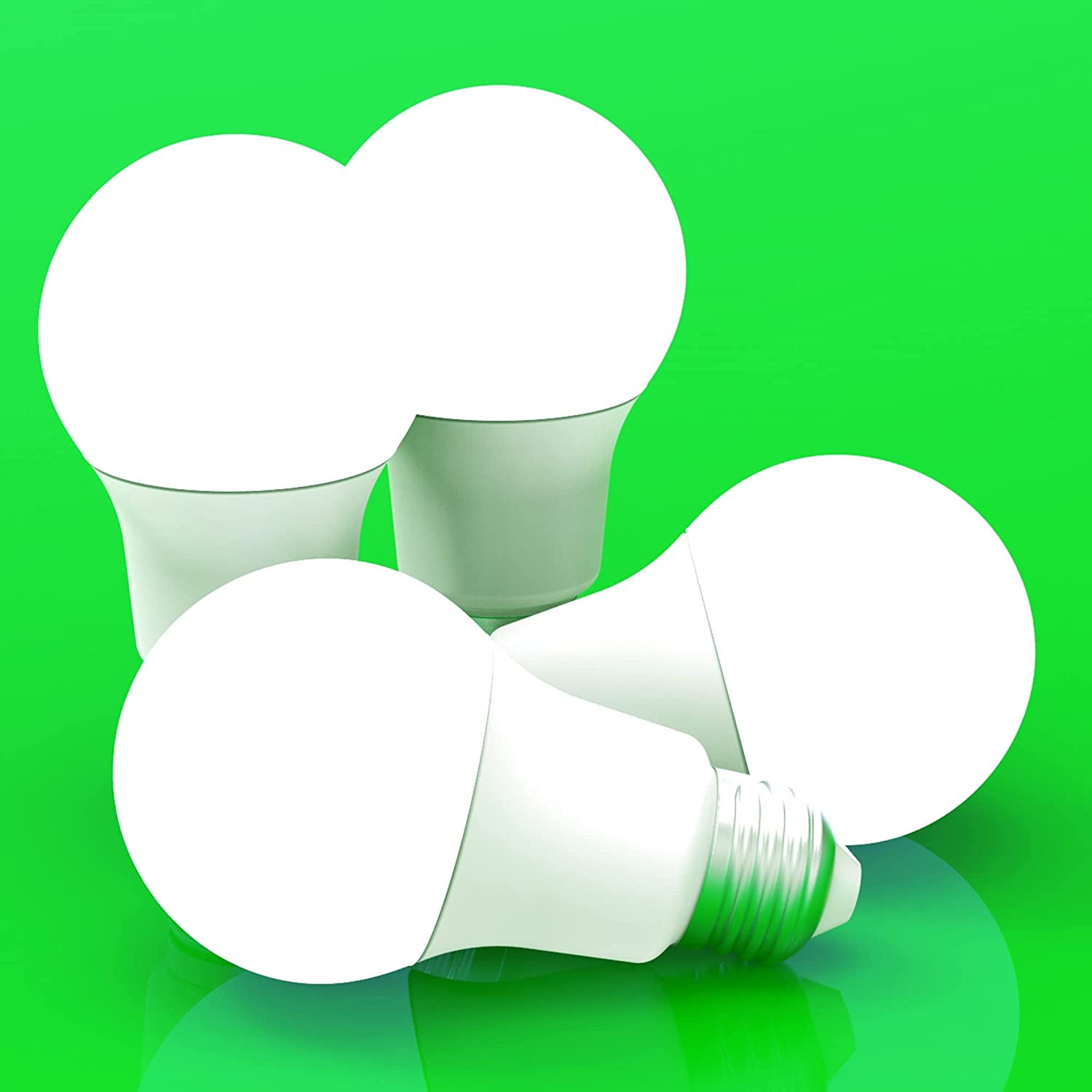 AmeriLuck 4-Pack Green Light Colored A19 LED Bulb for Bedroom and Porch ...
