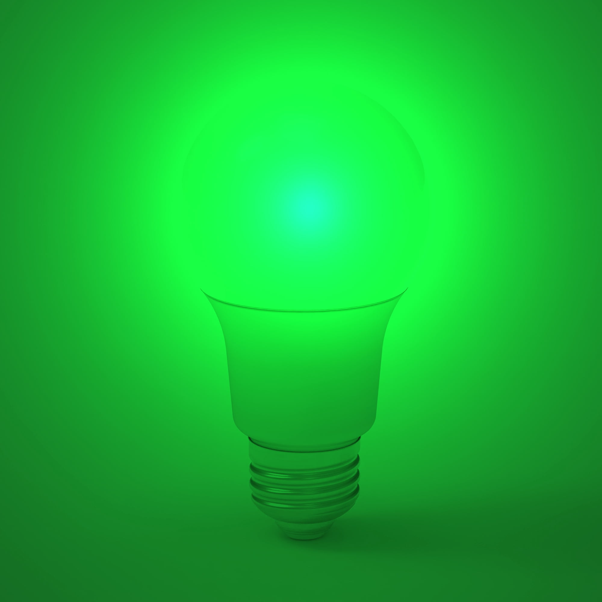 AmeriLuck Green Light Color A19 LED Bulb for Bedroom and Porch, 7W (60W ...