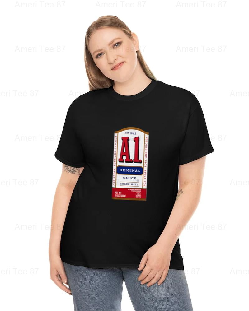 AmeriTee87 A1 Steak Sauce Halloween Costume T Shirt Funny Food ...