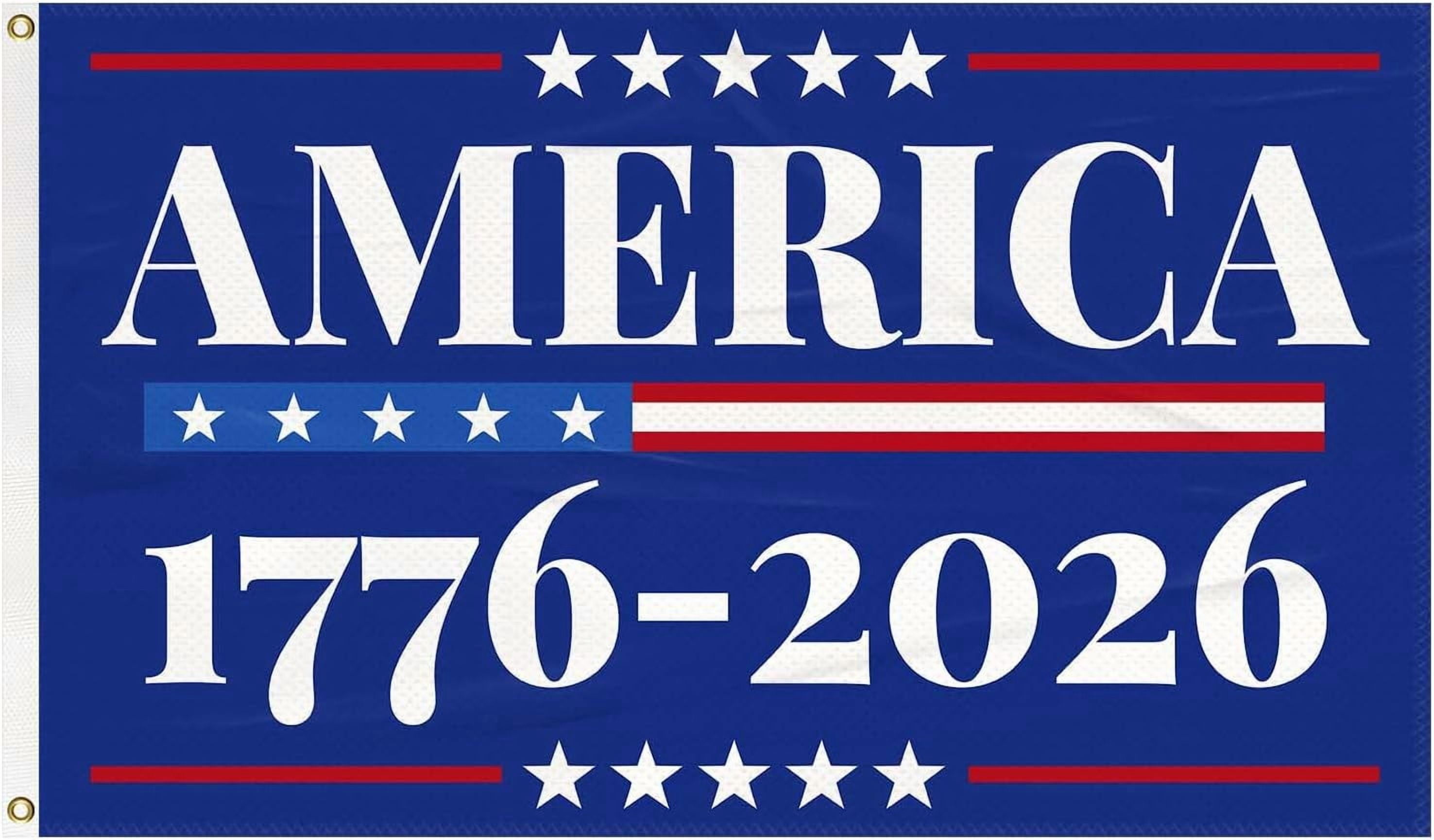 America 1776 2026 Flag Blue America Anniversary Celebration Banner Yard ...