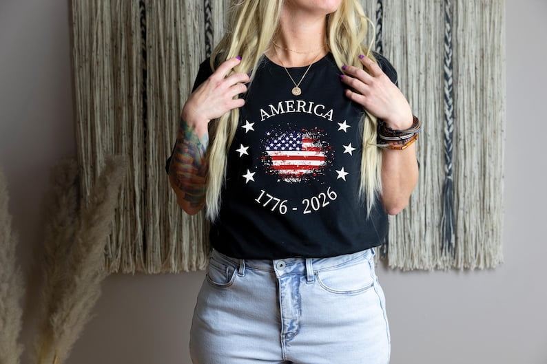America 1776 - 2026 Shirt - USA 250th Anniversary Patriotic Tee | Stars ...