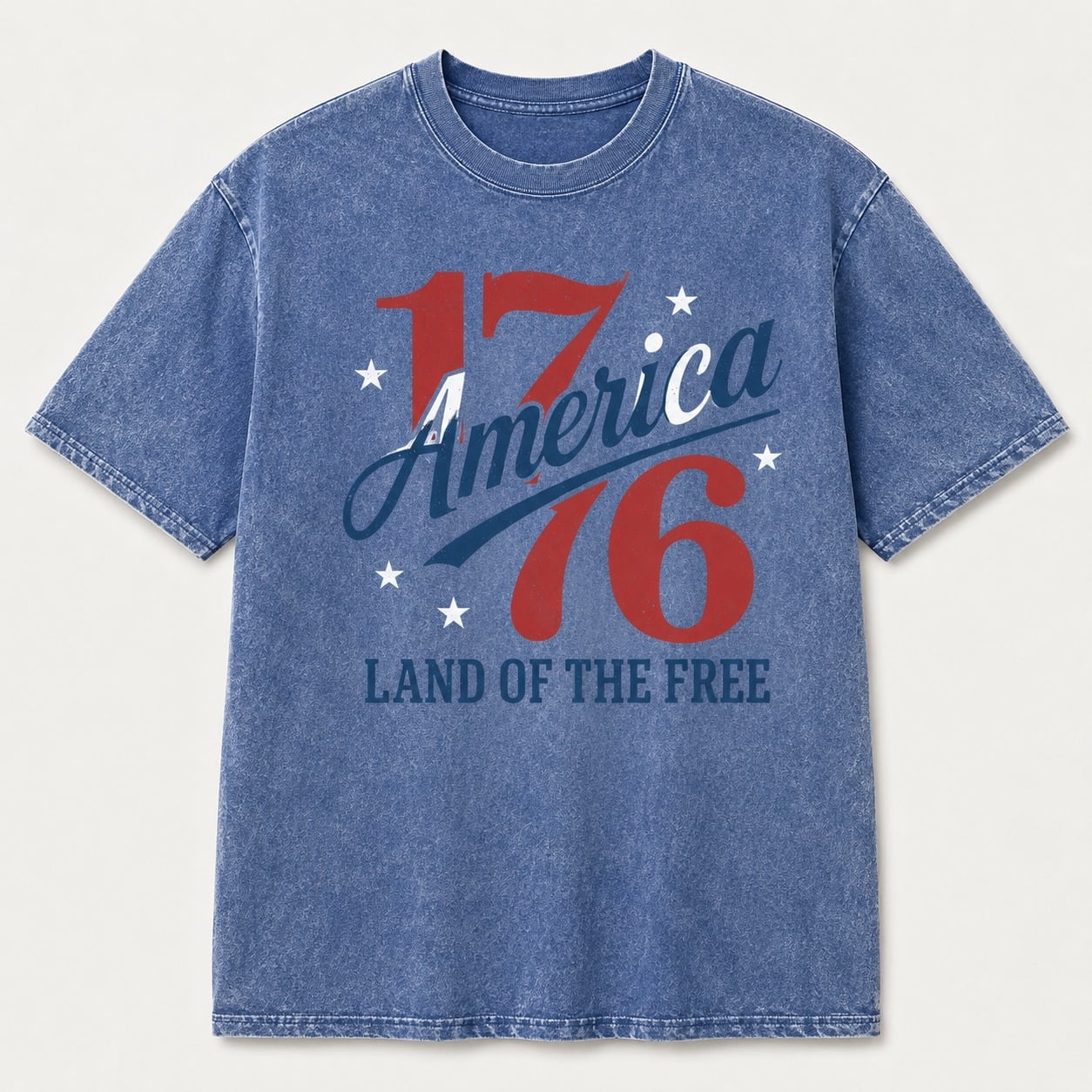 America 1776 Land of the Free Mineral Wash 250th Anniversary T-Shirt ...