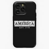 America 1776 Patriotic Fourth of July Design iPhone Case 17 to 11 Pro ...