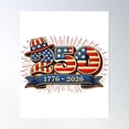 America 250 - 1776 Semiquincentennial Commemorative Art Unframed Paper ...