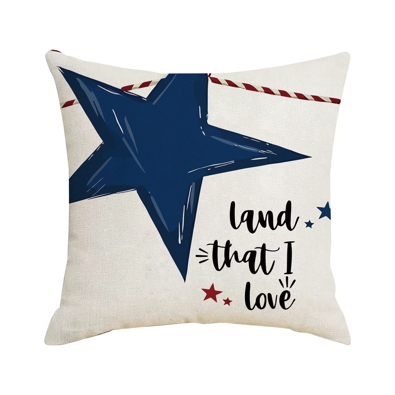America 250 4th of July Pillow Covers, Star & Stripe Flag Print Cushion ...