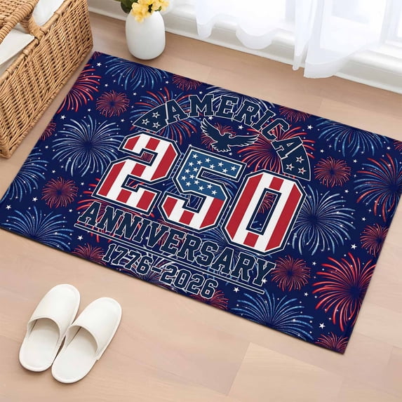 America 250 Anniversary Entryway Rug 2'x3' Independence Day Eagle ...