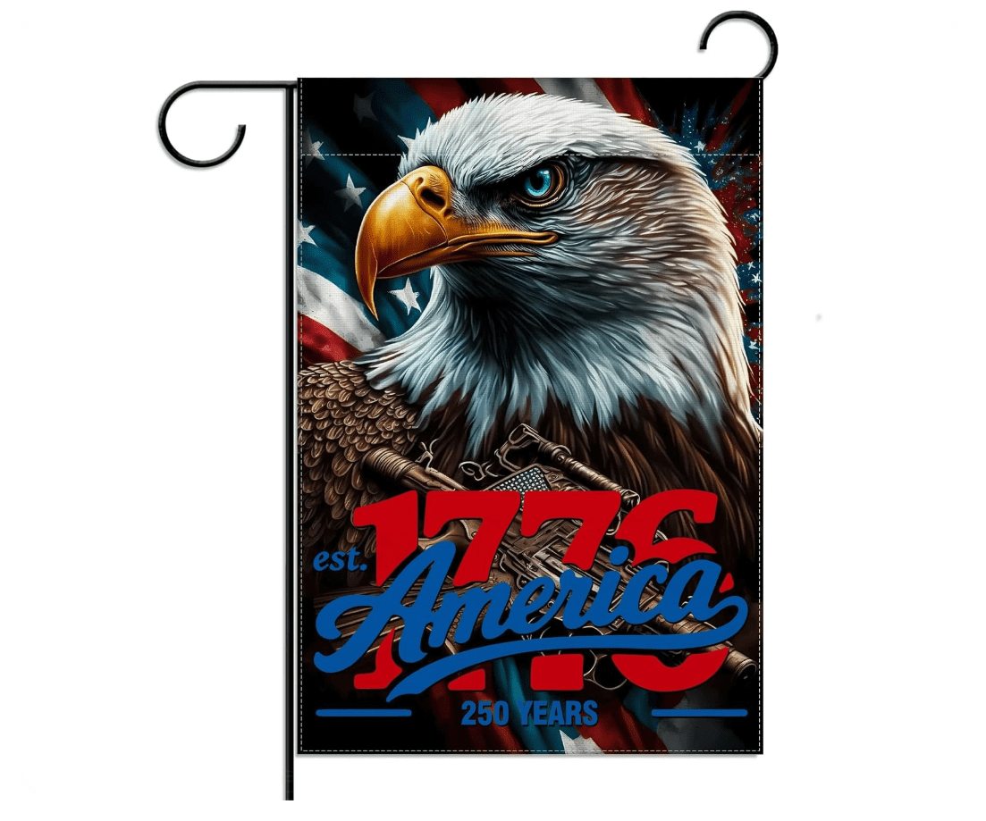America 250 Anniversary Flag 1776 2026 Patriotic Banner 12x18 POLE NOT ...