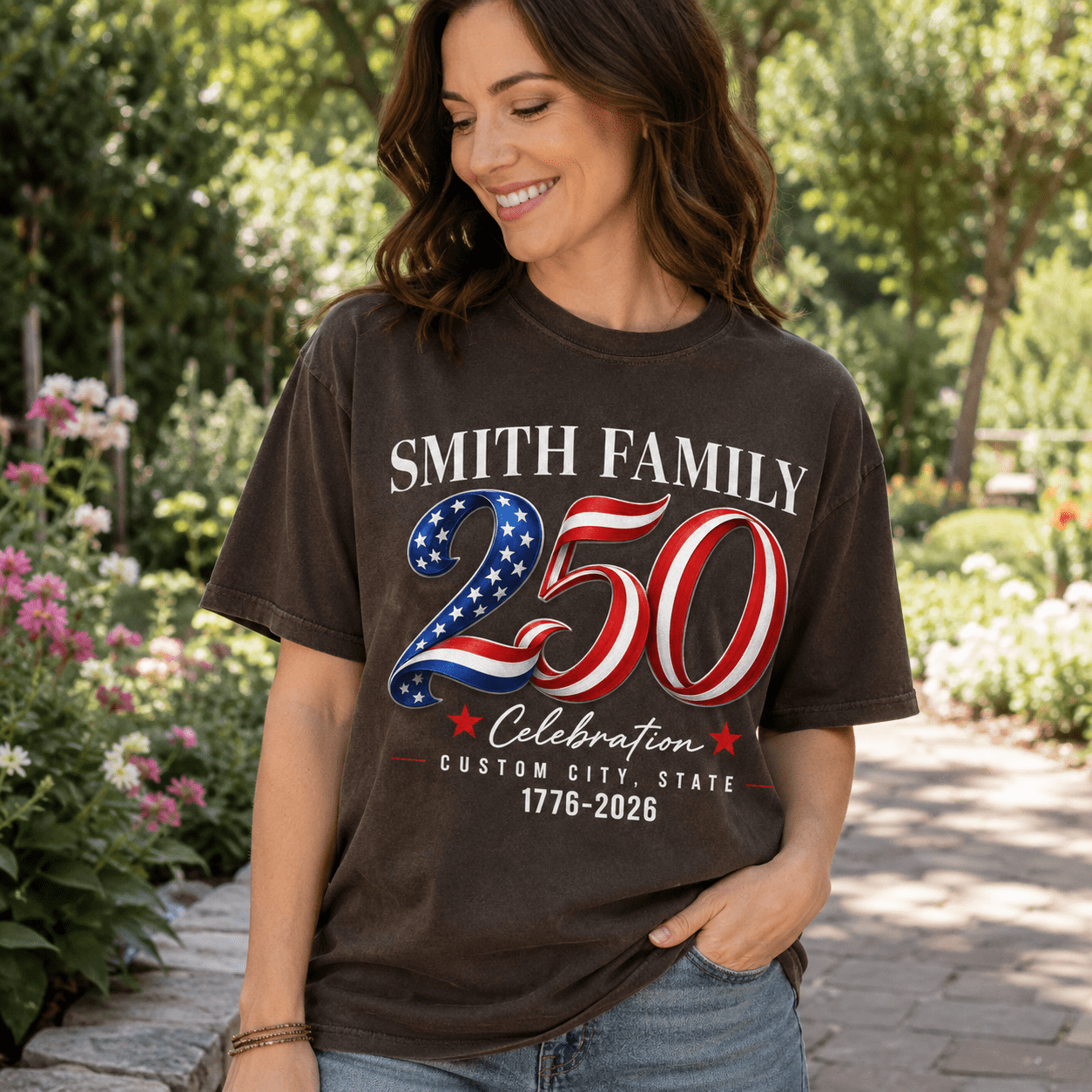 America 250 Comfort Colors Shirt, Custom Family Reunion Celebration Tee ...