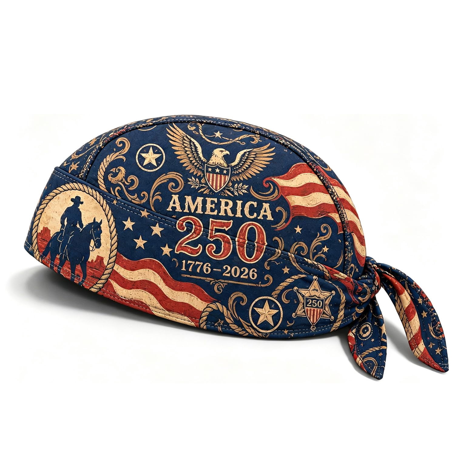 America 250 Cycling Pirate Hat/Biker Headwrap, 250th Anniversary ...