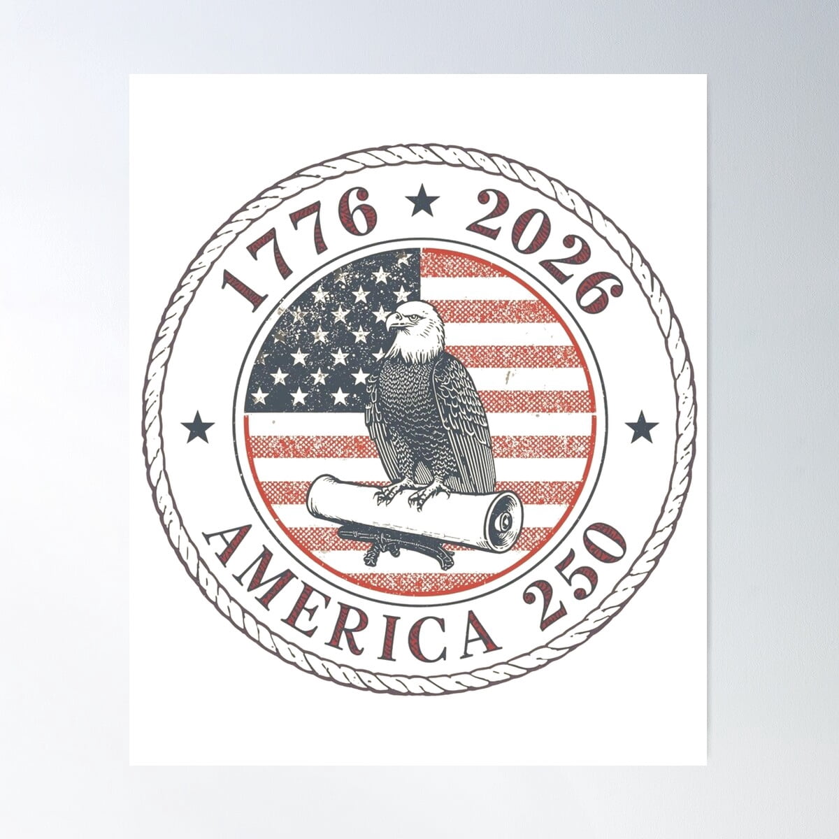 America 250 Eagle Stars And Stripes 1776 Semiquincentennial Art ...