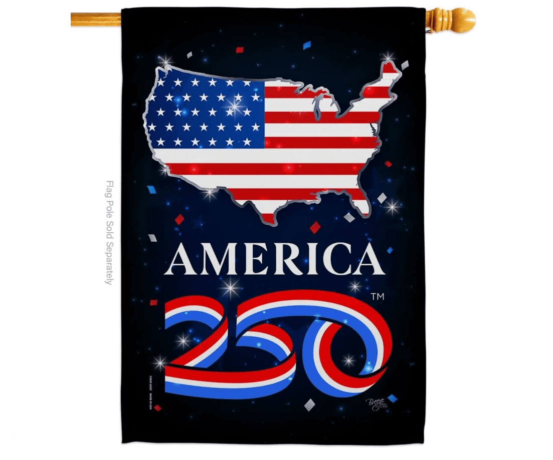 America 250 Flag Celebration Independence Day Tapestry 28x40 POLE NOT ...