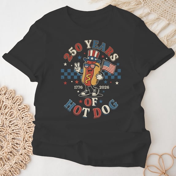 America 250 Hot Dog Shirt, Patriotic Hot Dog Tee, USA 250th Anniversary ...