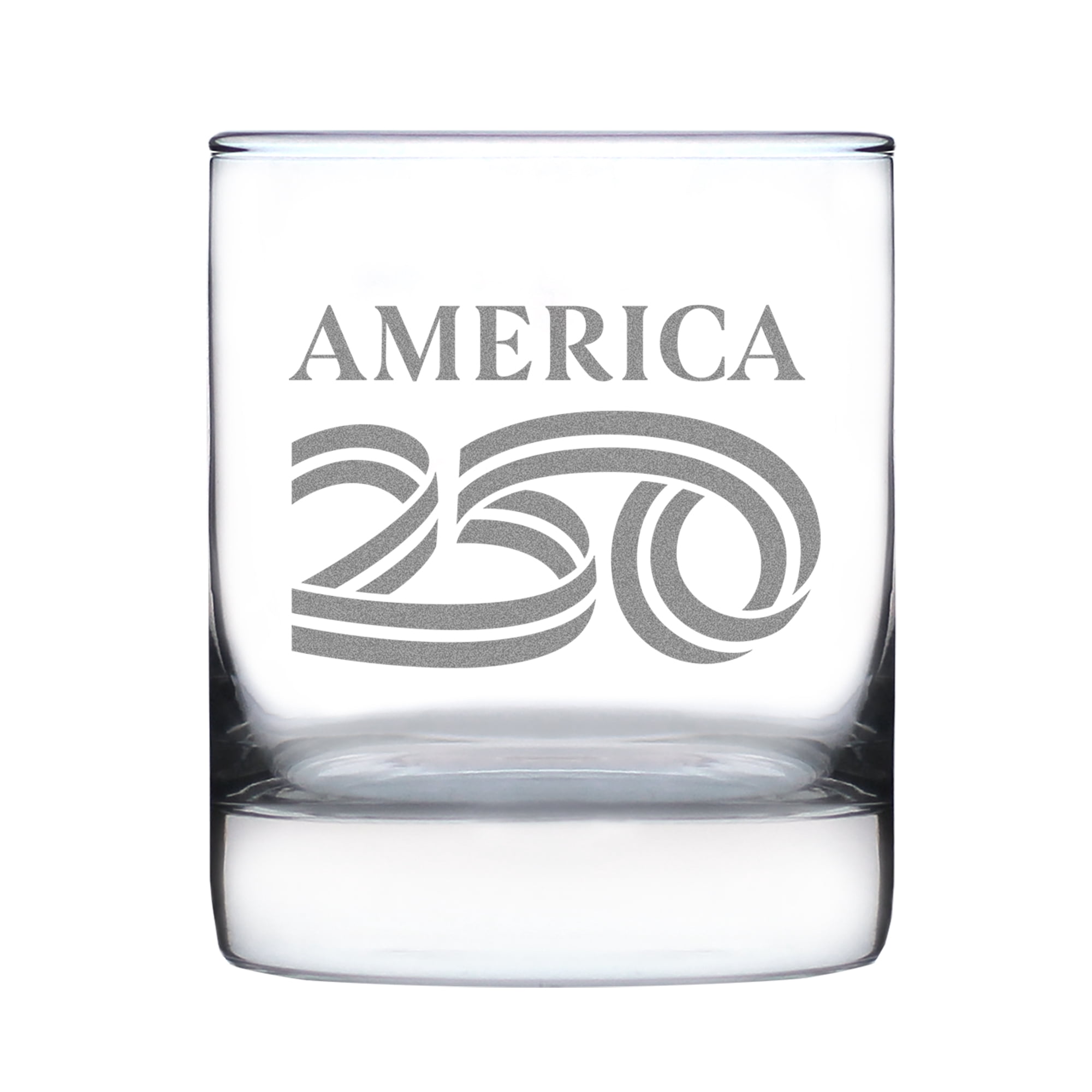 America 250 Logo Whiskey Rocks Glass - America250 Official for 250th ...