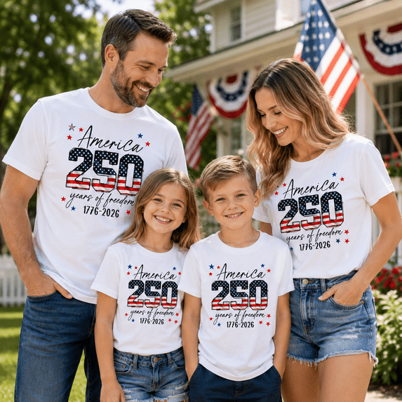 America 250 Matching Family Shirts, USA 250th Anniversary Shirts, 1776 ...