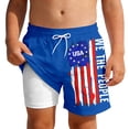 America 250 Merchandise Boys Swim Trunks Flag Print Lined Summer Quick ...