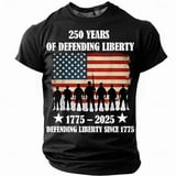 America 250 Merchandise Mens Short Sleeve Crewneck Independence Day ...