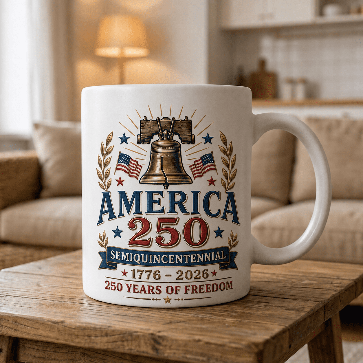 America 250 Mug Semiquincentennial 1776-2026 Patriotic Coffee Cup ...
