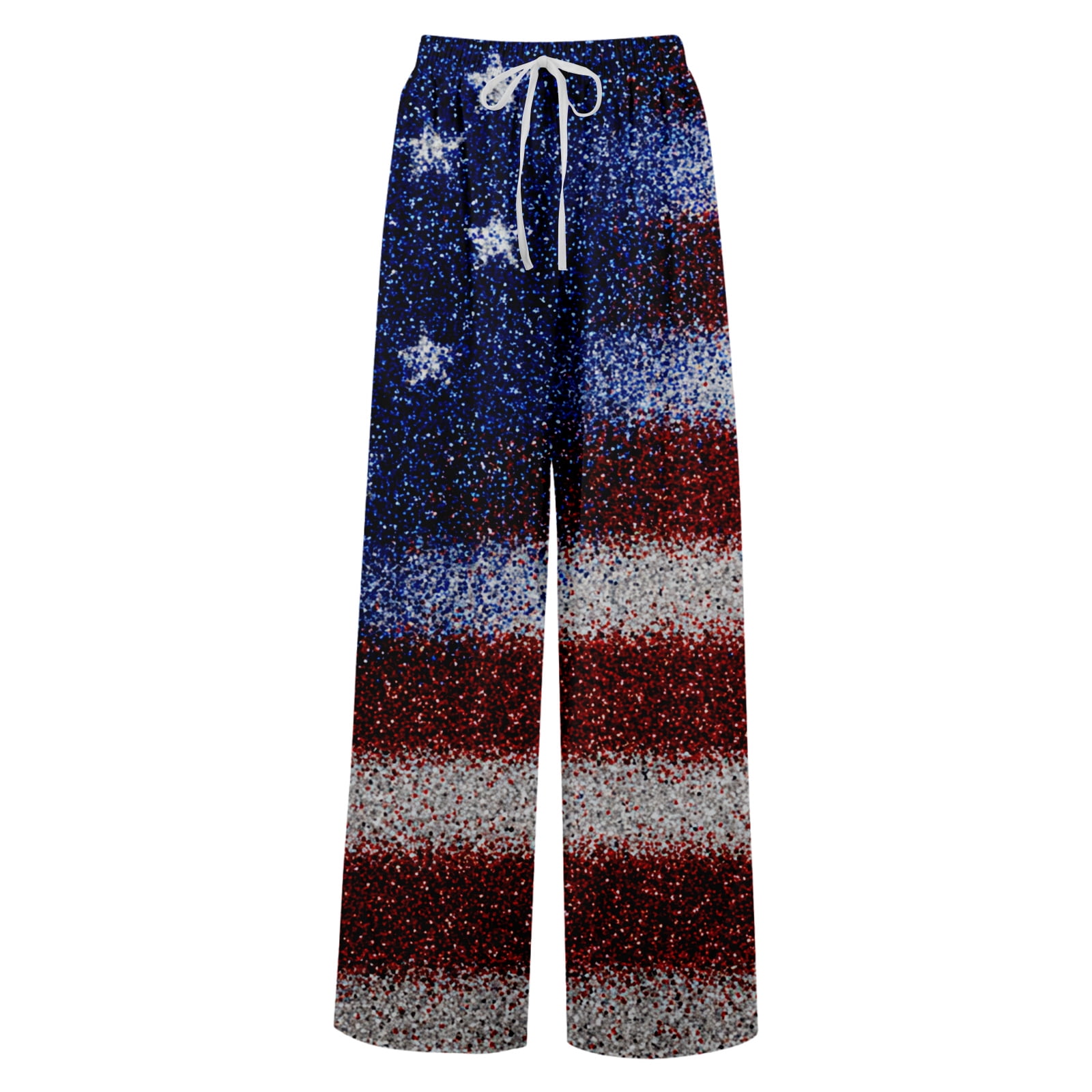 America 250 Pants for Women Patriotic Star American Flag Print Wide Leg ...