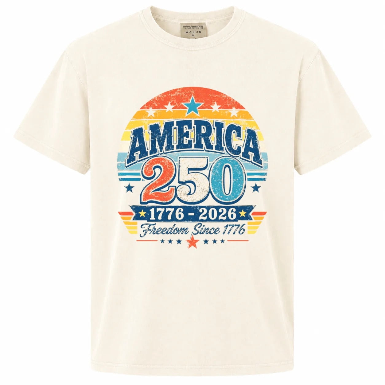 America 250 Retro Sunset T-Shirt Patriotic 1776-2026 Freedom Graphic ...
