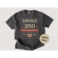 America 250 Semi-Quincentennial Graphic T-Shirt, Vintage Shield & Stars ...