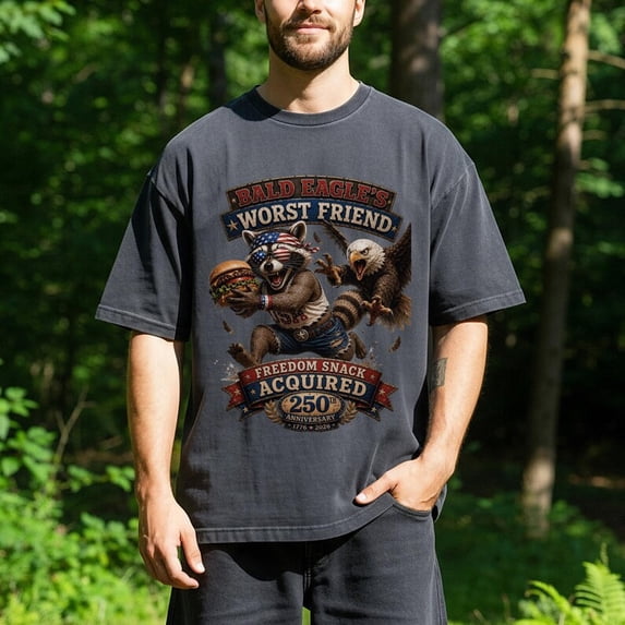 America 250 Shirt, Patriotic Raccoon Eagle T-Shirt, 1776 2026 American ...