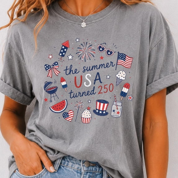 America 250 Shirt Retro USA 250th Anniversary July 4th Gift Tee ...