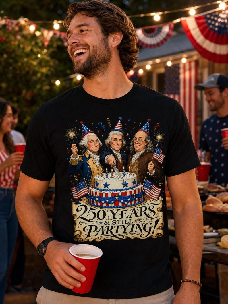 America 250 Shirt, USA 250th Anniversary Tee, Patriotic 4th of July BBQ ...