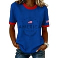 America 250 Shirt Women Short Sleeve V Neck 250th Anniversary Print Tee ...