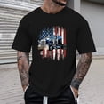 America 250 T Shirt Men's Patriotic Tractor Farm Graphic Casual Short ...