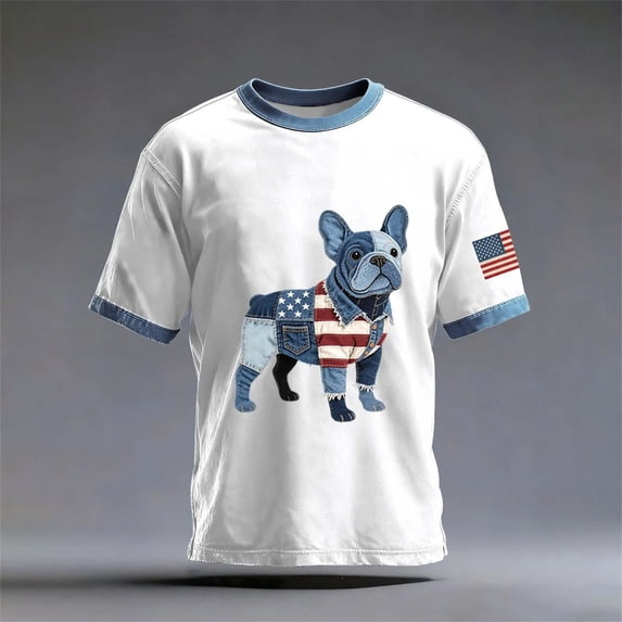 America 250 Tshirt Unisex Patriotic Flag Print Short Sleeve Crew Neck ...