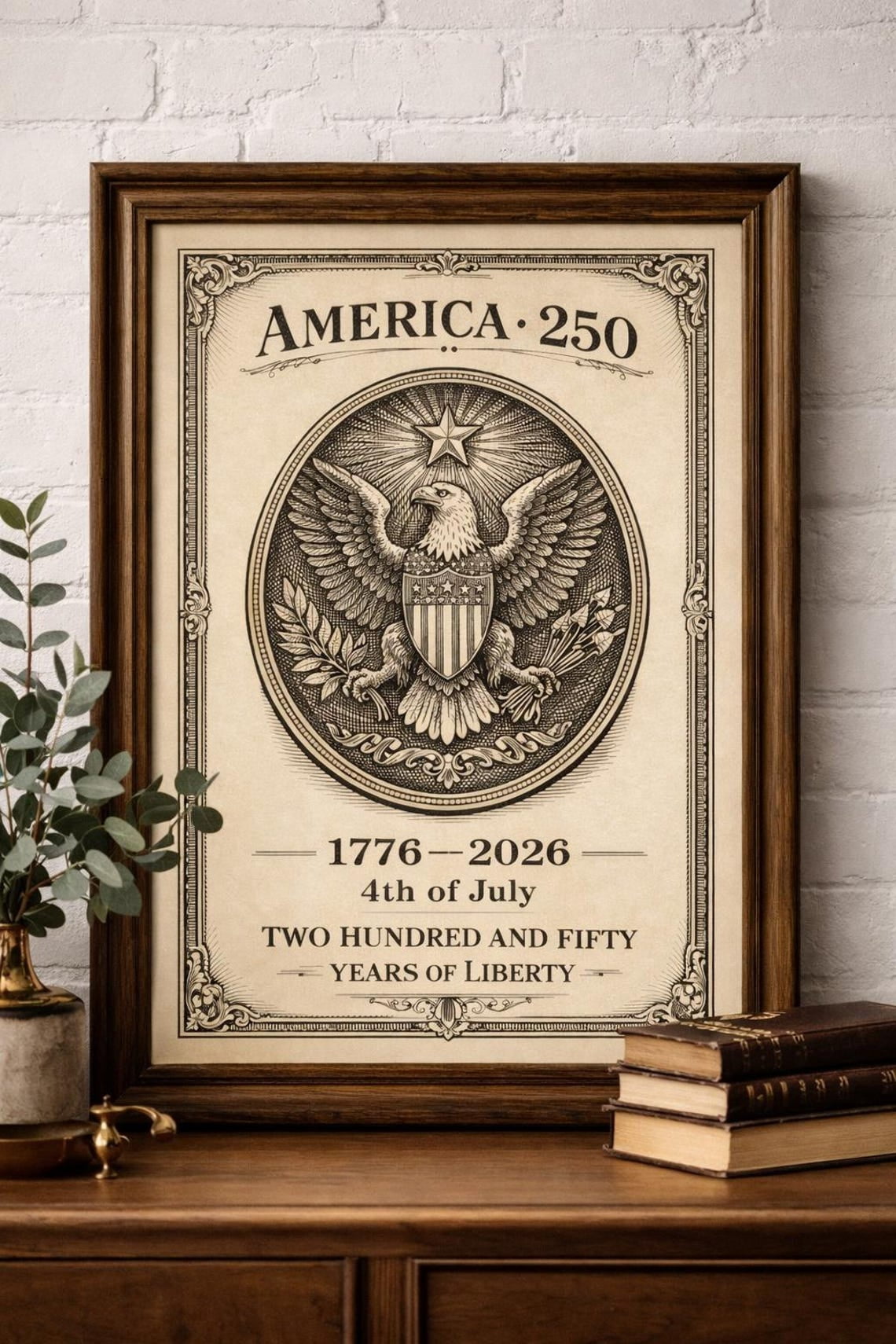 America 250 USA 250th Anniversary Physical Print Wall Art Unframed ...
