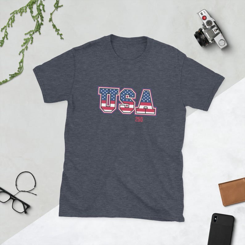 America 250 USA Shirt, Independence Day 2026 T-Shirt, Patriotic Red ...