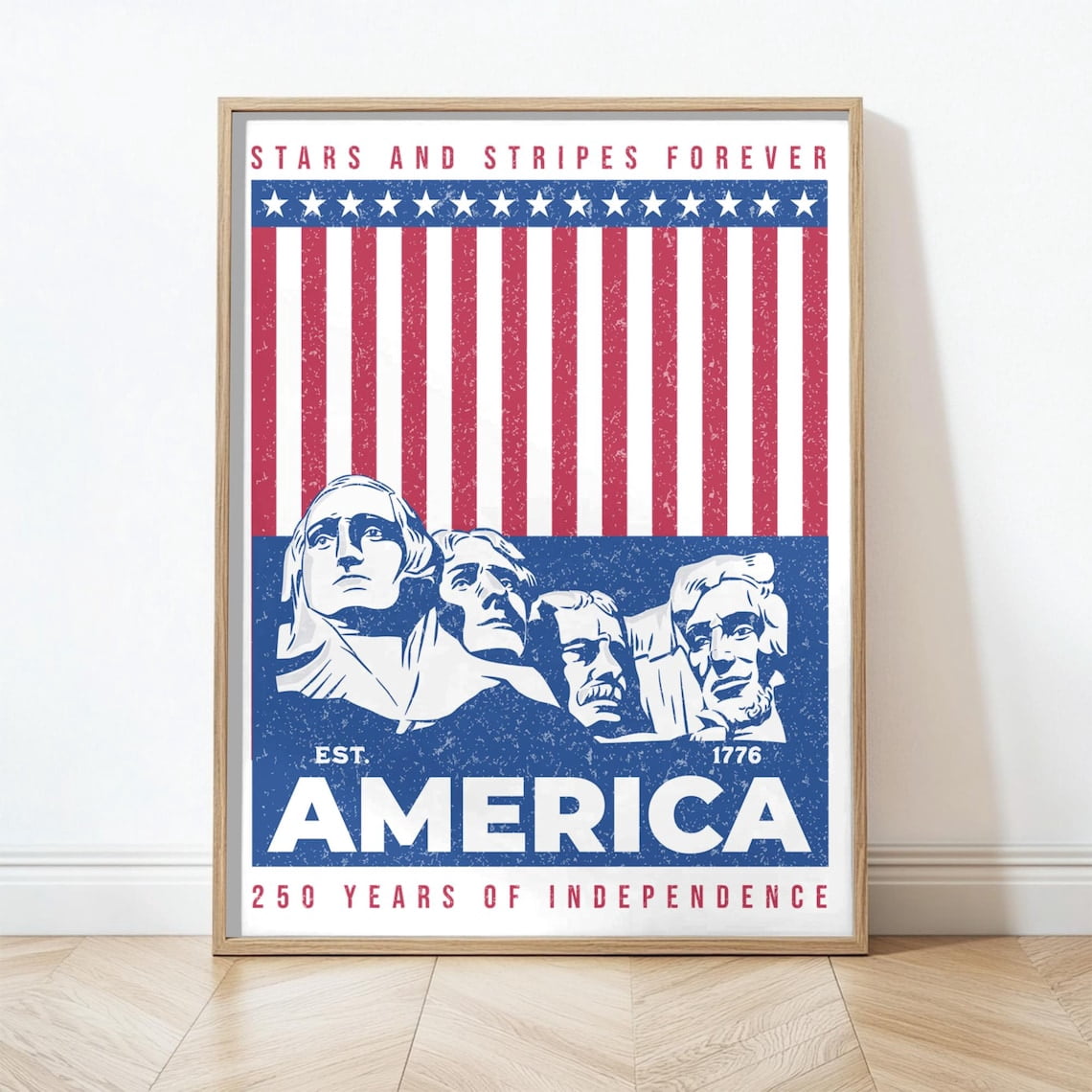 America 250 Wall Art Wall Decor 4th Of July Stars And Stripes 250th ...