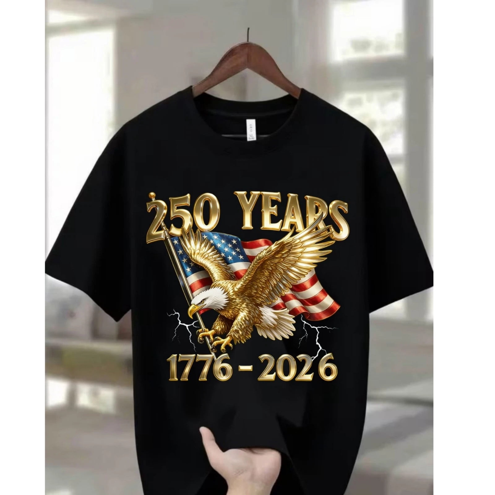 America 250 Years 1776 Eagle Flag USA T-Shirt - Walmart.com