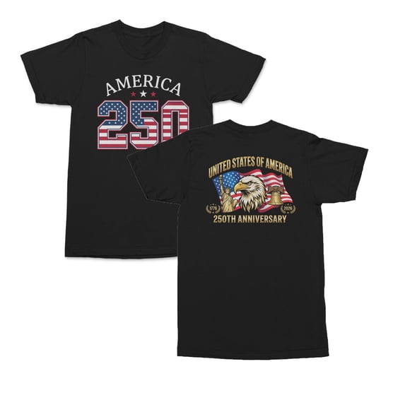 America 250 Years 250th Anniversary USA T-Shirt - Walmart.com