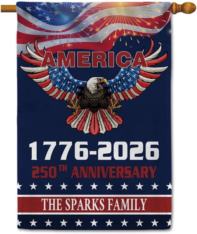 America 250 Years Anniversary Flag 3x5 Ft USA Patriotic 1776-2026 ...