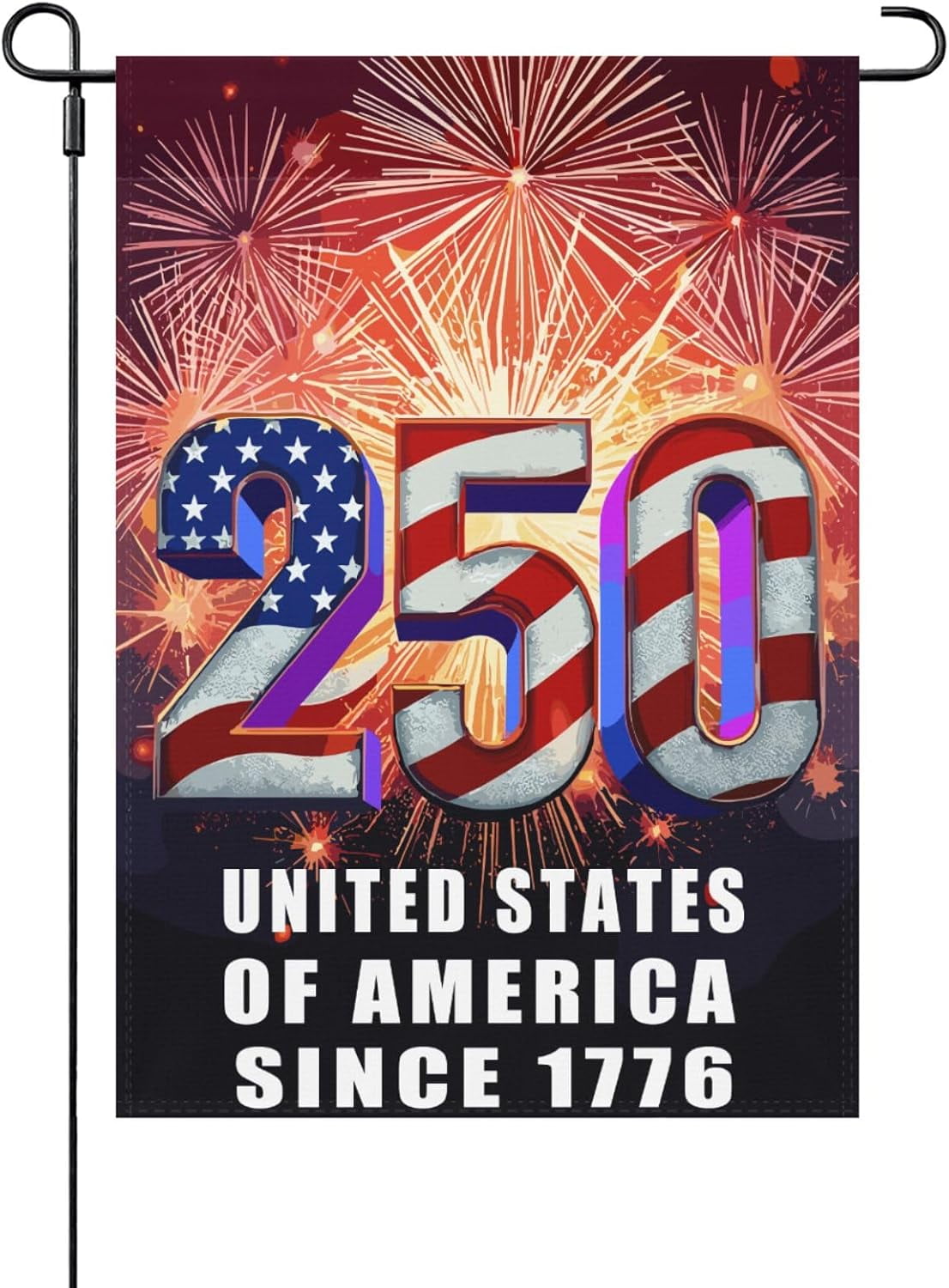 America 250 Years Anniversarys 1776 America 2026 USA July 4th Flags ...