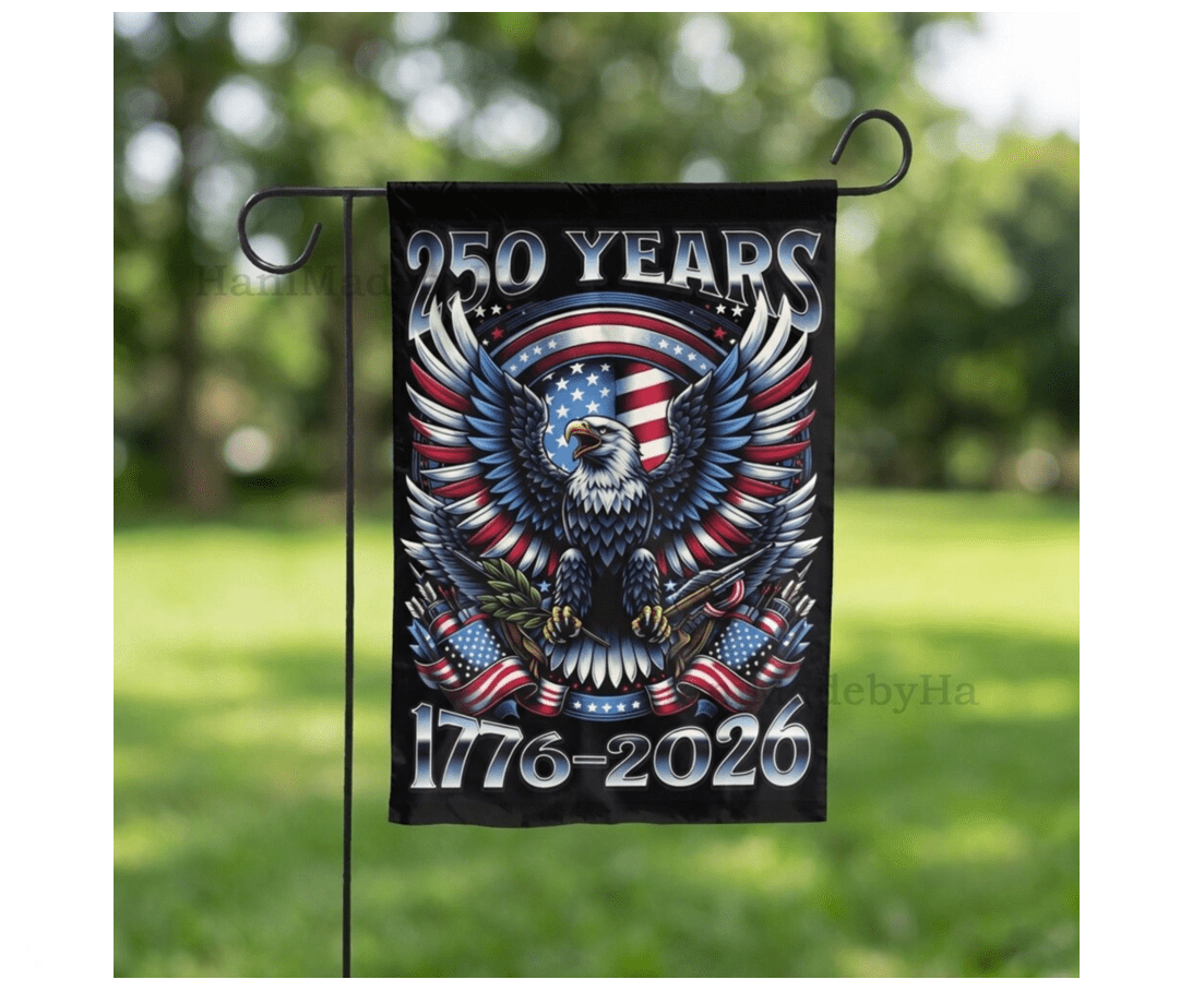 America 250 Years Birthday Eagle Patriotic Flag 28x40 POLE NOT INCLUDED ...